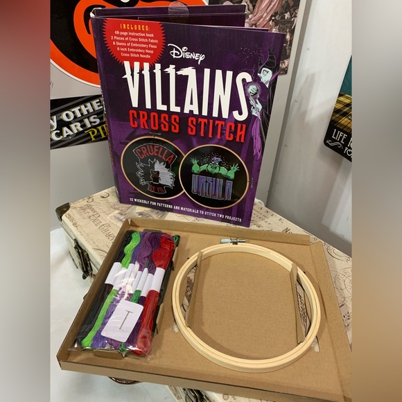 Disney | Other | Disney Villains Cross Stitch Kit | Poshmark